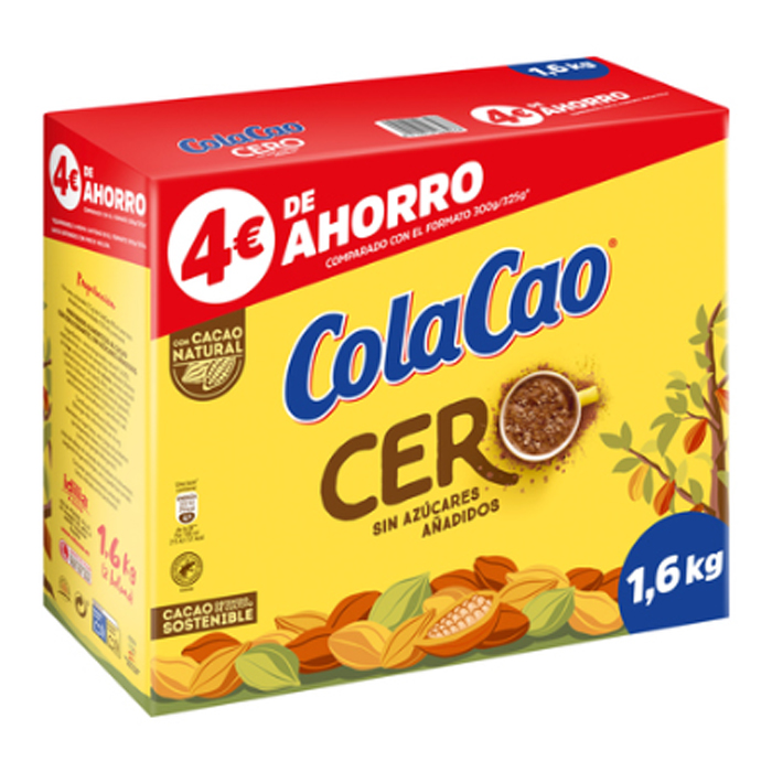 Cola Cao sin azúcar 500 gr.