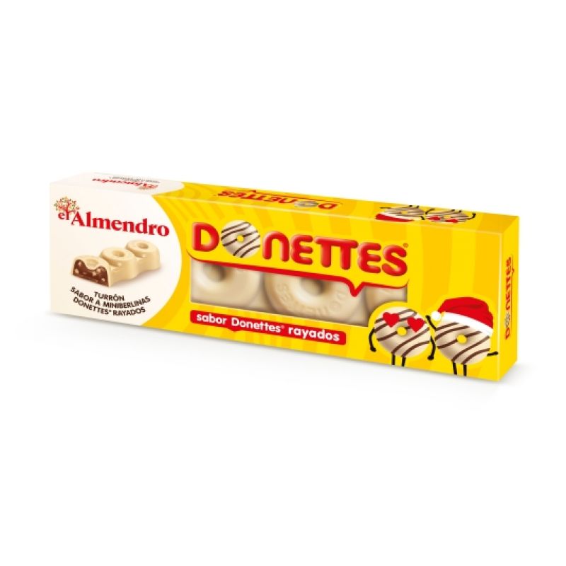 Turrón con chocolate Donettes rayados El Almendro